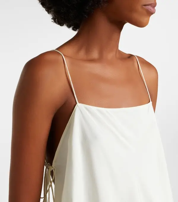 Alaïa Cady Top With Self-tie Sides - White