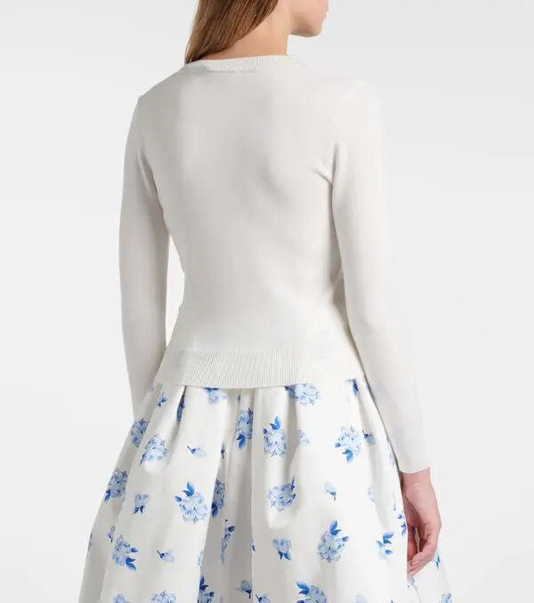 LEO LIN Embellished Cardigan - White