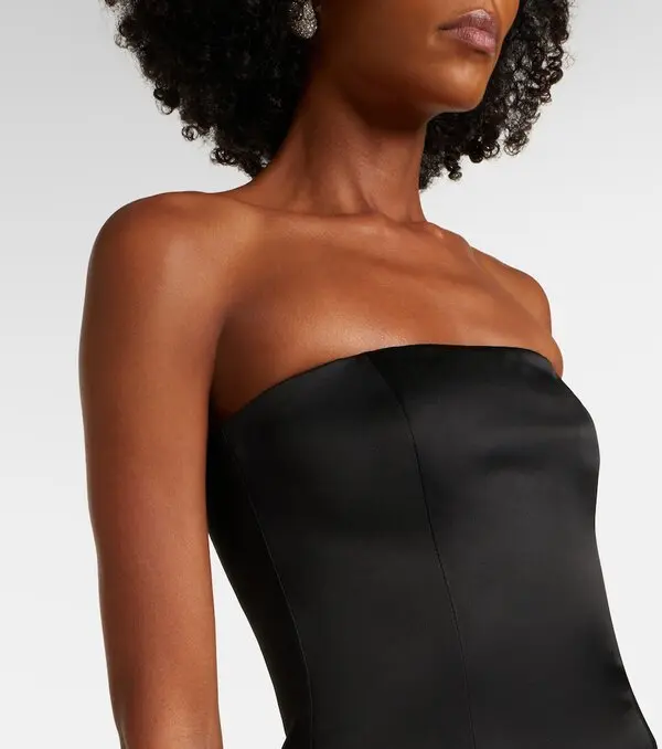 LEO LIN Rayna Floral Appliqué Bustier Gown