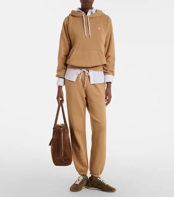Polo Ralph Lauren Cotton-blend Jersey Hoodie - Beige