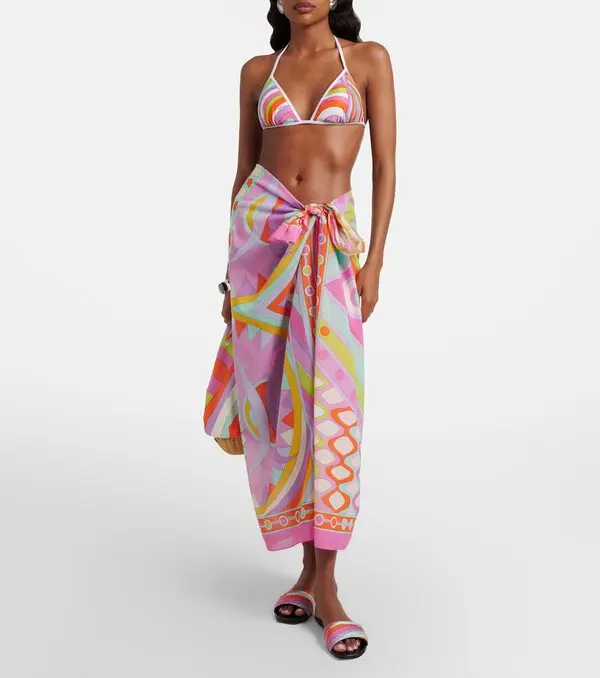Emilio Pucci Vivara Cotton Beach Cover-up