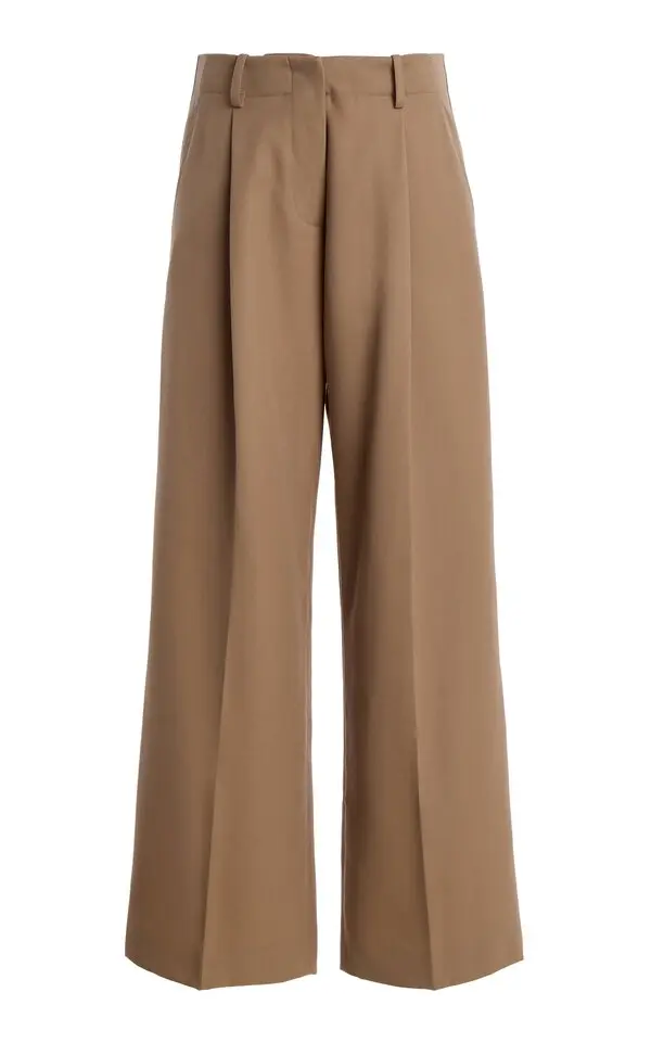 Proenza Schouler Halima Wool Gabardine Pants - Khaki