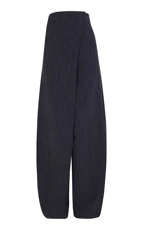 CORTANA Marina High-rise Barrel-leg Pants - Grey