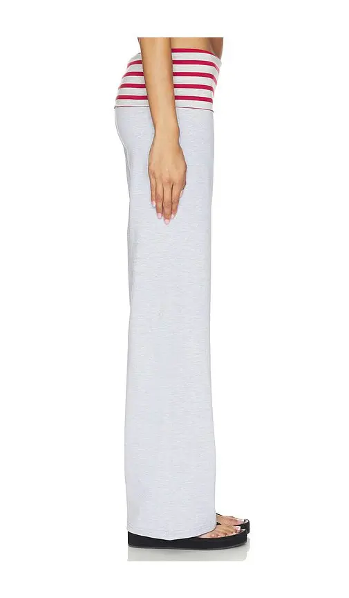 Lioness Jetset Wide Leg Trousers With Striped Waistband