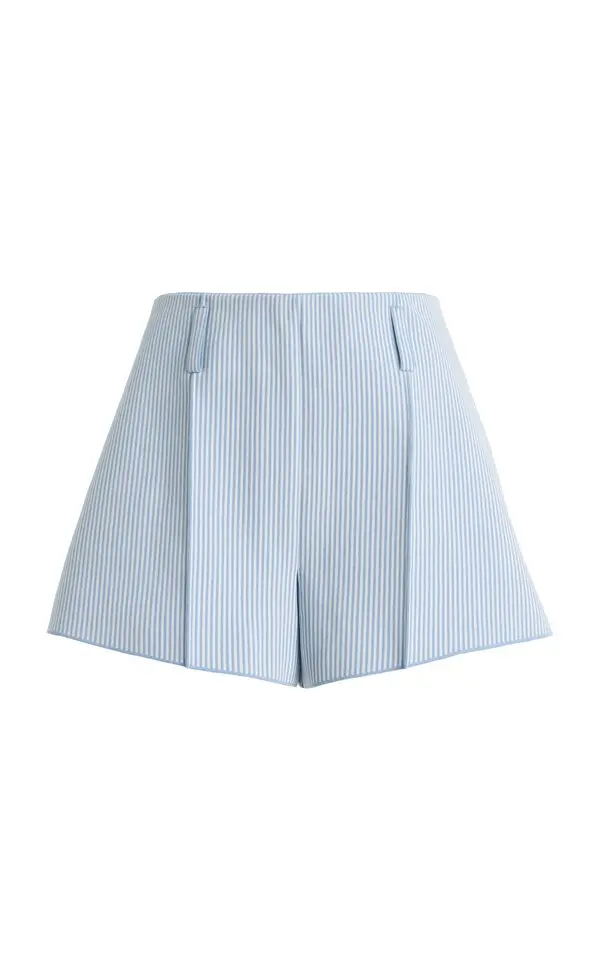 HIGH SPORT Camilla Seersucker Cotton-blend Shorts - Stripe
