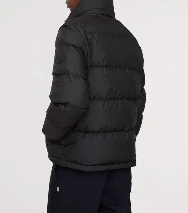 Burberry Detachable-sleeve Puffer Jacket With Equestrian Knight Design
