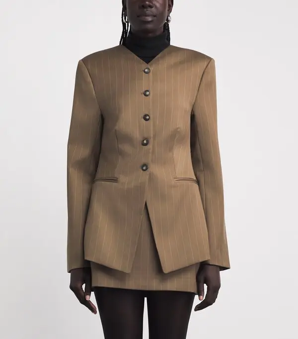 Camilla And Marc Wool-blend Collarless Blazer
