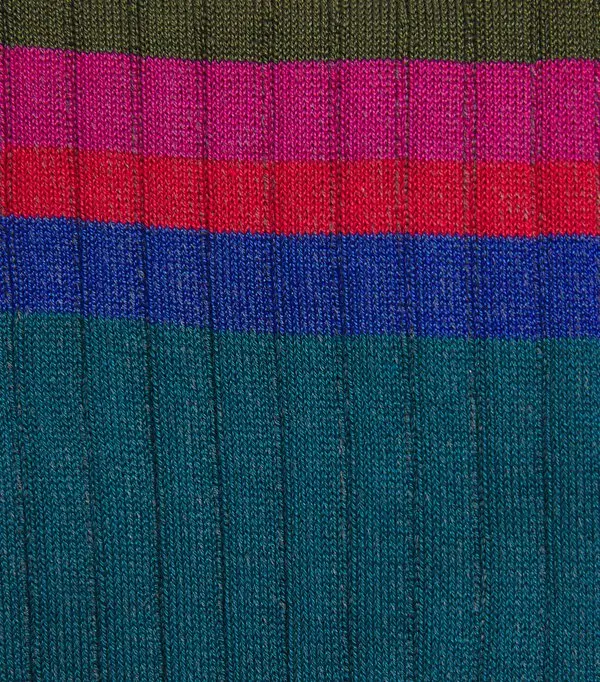 Paul Smith Ribbed Stripe Crew Socks
