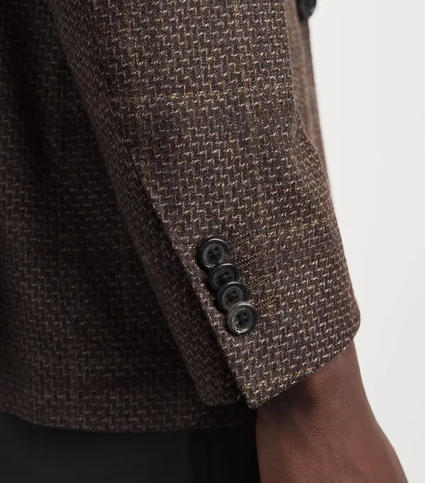 Corneliani Virgin Wool Mouliné Check Blazer