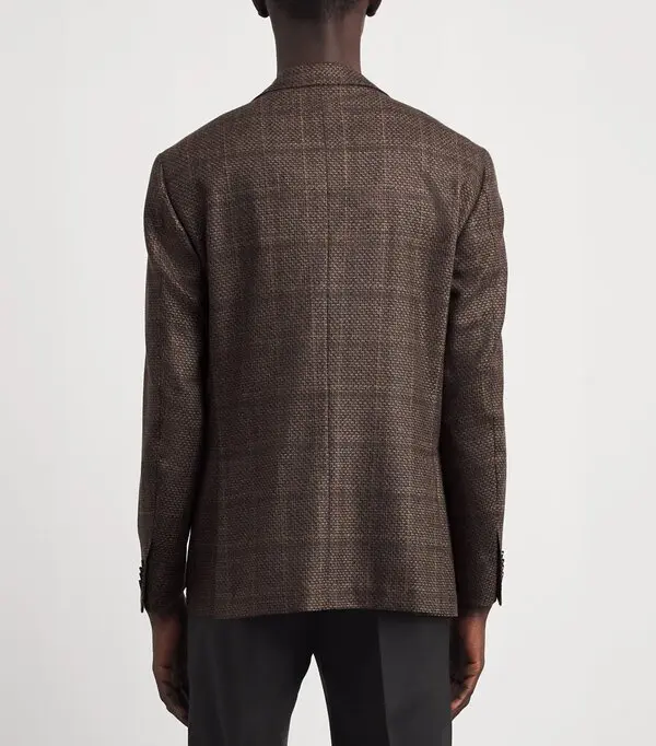 Corneliani Virgin Wool Mouliné Check Blazer