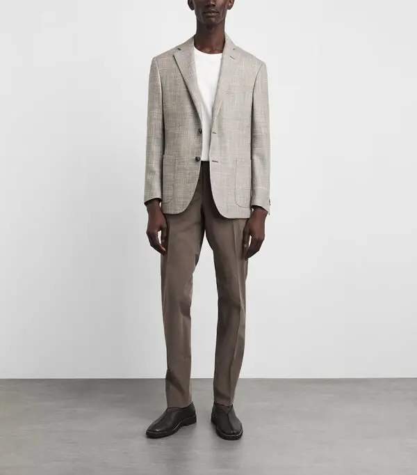 Corneliani Stretch-cotton Cashmere Trousers