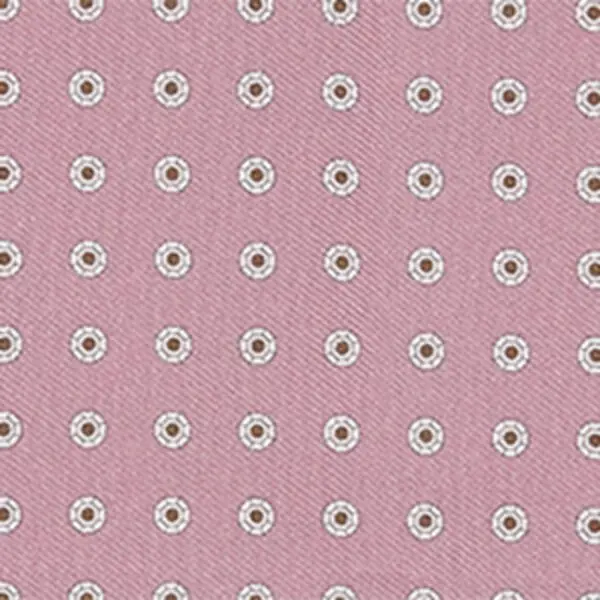 Canali Silk Medallion Print Pocket Square - Pink