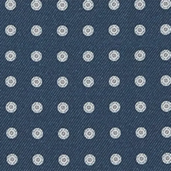 Canali Silk Medallion Print Pocket Square - Brown