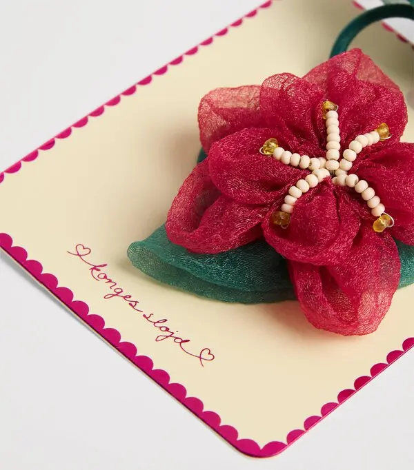 KONGES SLOJD Flower Hair Ties - Red