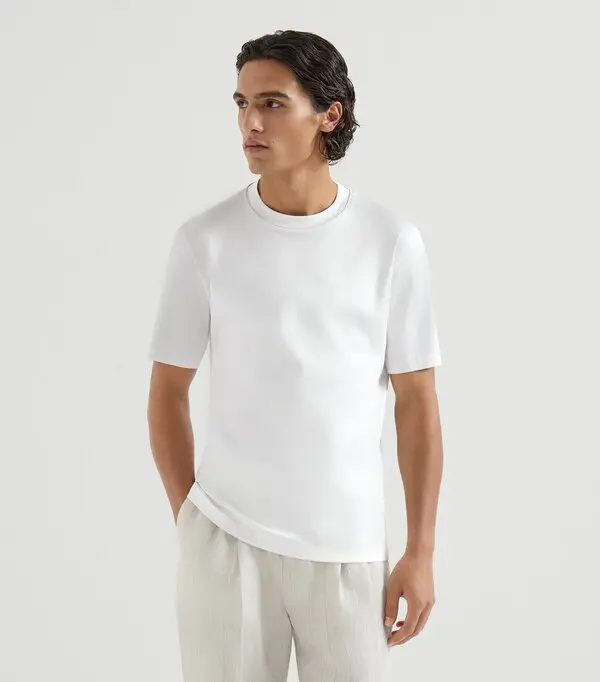 Brunello Cucinelli Cotton Piped T-shirt