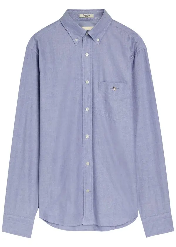 Gant Logo-embroidered Cotton Oxford Shirt
