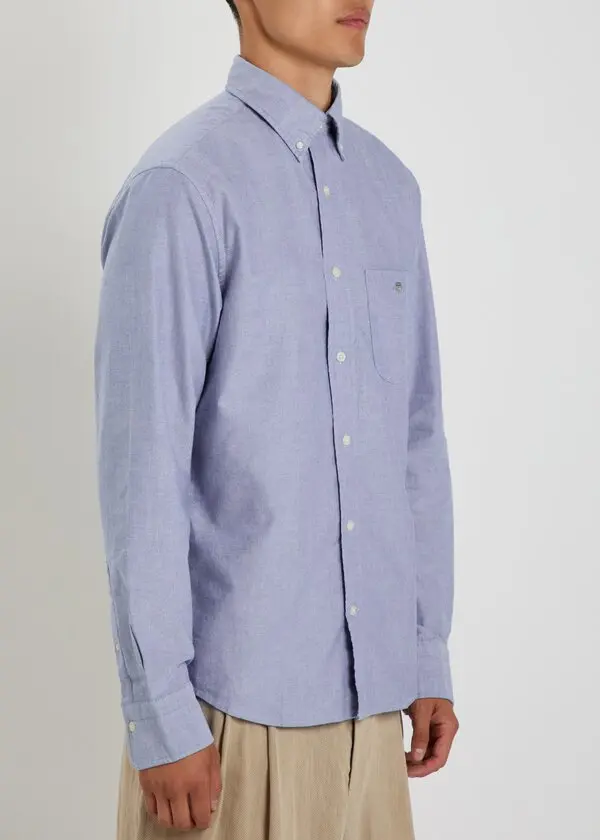 Gant Logo-embroidered Cotton Oxford Shirt