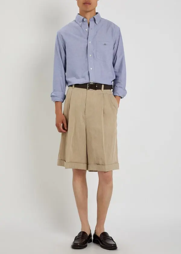 Gant Logo-embroidered Cotton Oxford Shirt