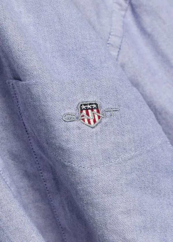 Gant Logo-embroidered Cotton Oxford Shirt