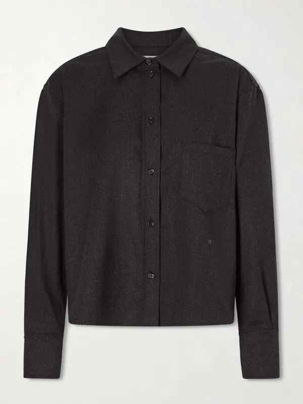 Victoria Beckham Ellys Wool Shirt - Gray