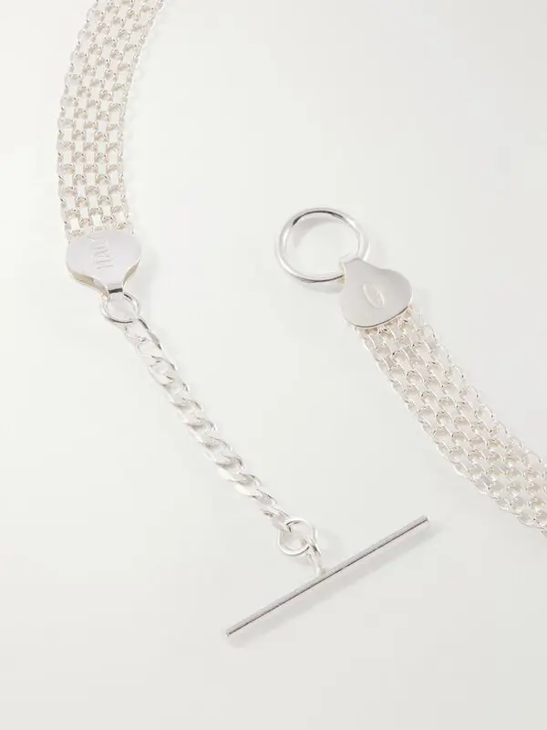 LOREN STEWART Sterling Mesh Chain Necklace