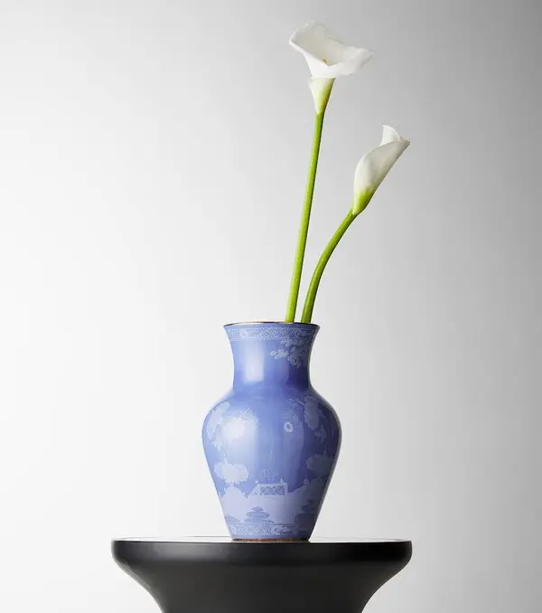 GINORI 1735 Oriente Italiano Ming Porcelain Vase - Blue