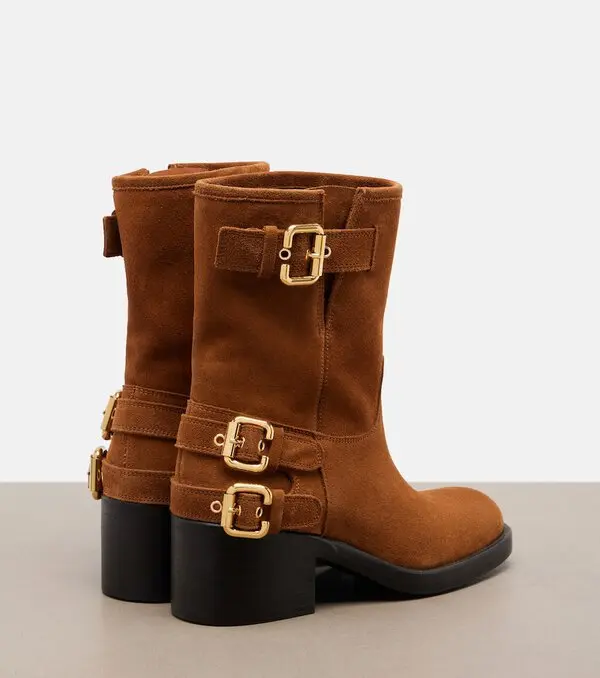Chloé Suede Biker Boots