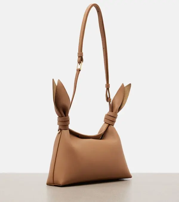 Loewe Scarf Mini Leather Shoulder Bag - Brown
