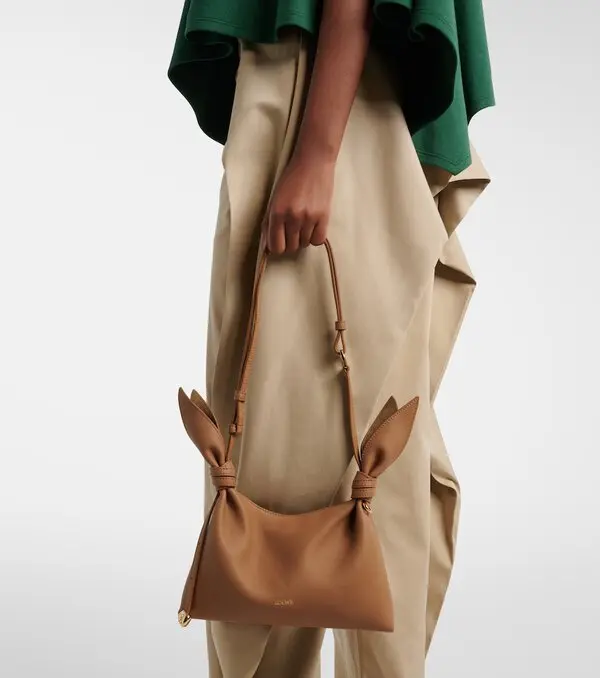 Loewe Scarf Mini Leather Shoulder Bag - Brown