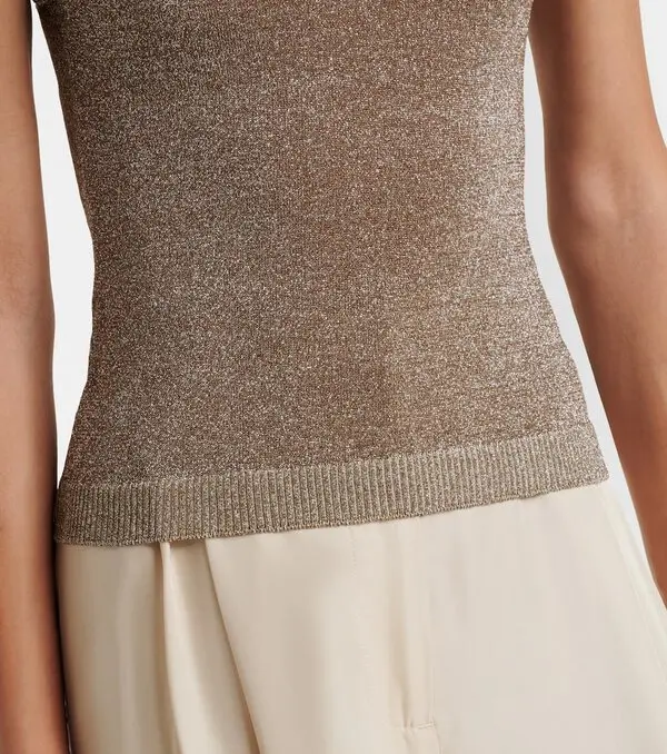 Missoni Knitted Lame Tank Top - Brown