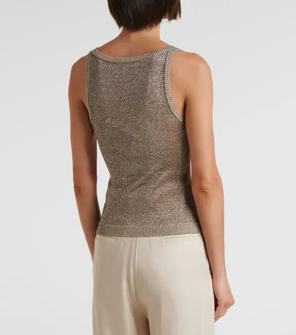 Missoni Knitted Lame Tank Top - Brown