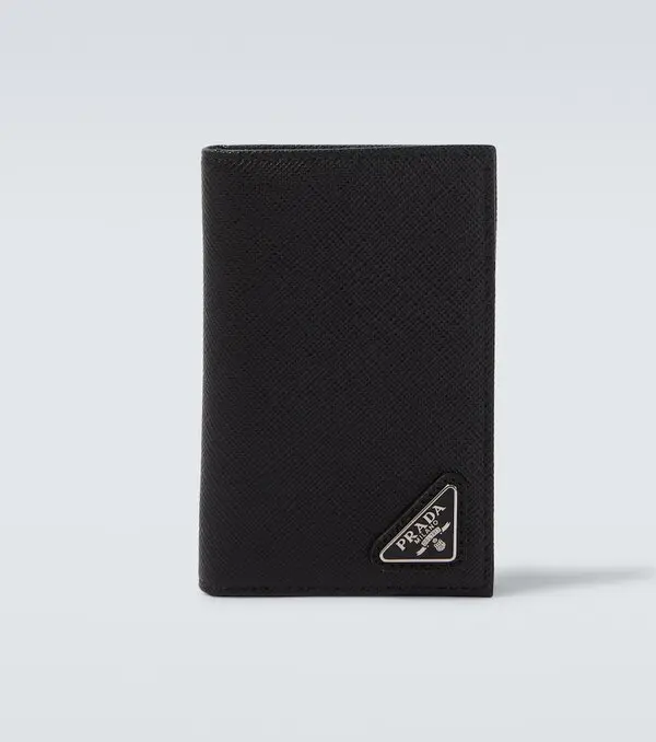Prada Saffiano Leather Card Holder - Black
