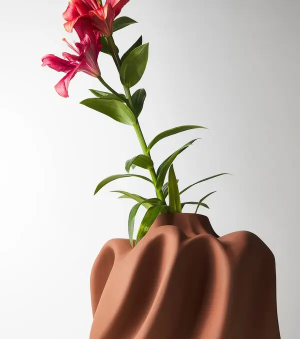 101 COPENHAGEN Wabi Medium Ceramic Vase - Brown