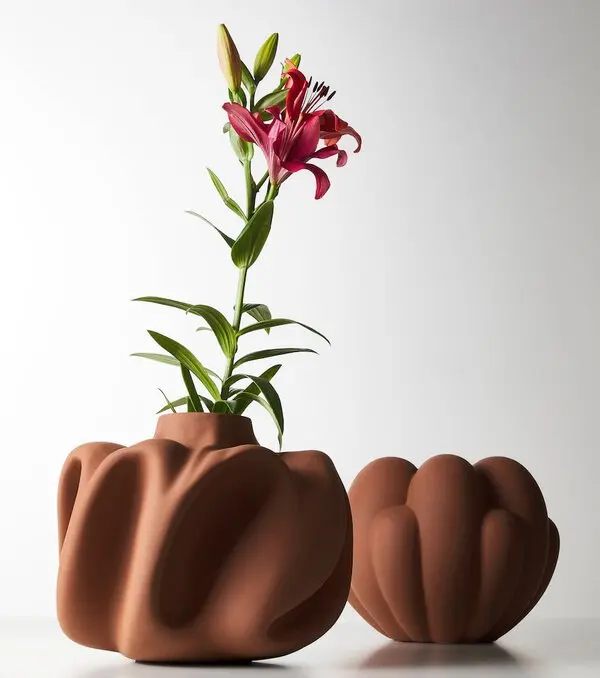101 COPENHAGEN Wabi Medium Ceramic Vase - Brown
