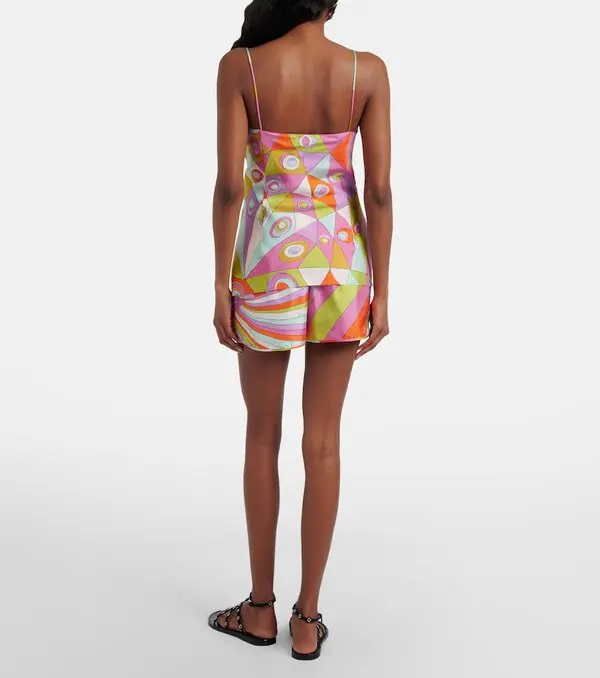 Emilio Pucci Iride Silk Twill Shorts