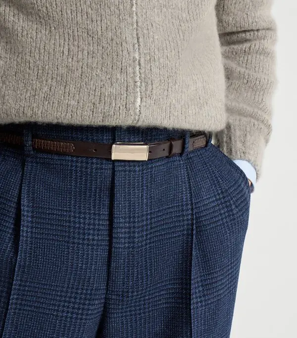 Brunello Cucinelli Woven Leather Belt