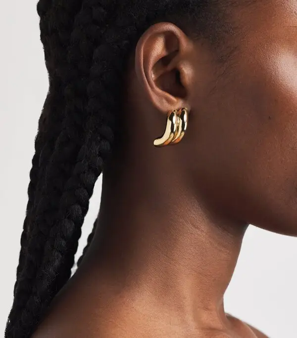 Eddie Borgo Plated Torsade Stud Earrings - Gold