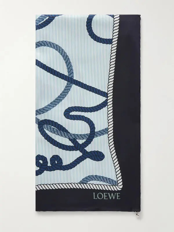 Loewe Printed Silk Scarf - Multi