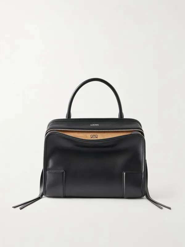 Loewe Amazona Medium Leather Shoulder Bag - Black