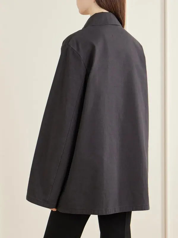 THE ROW Baeza Cotton Jacket - Black