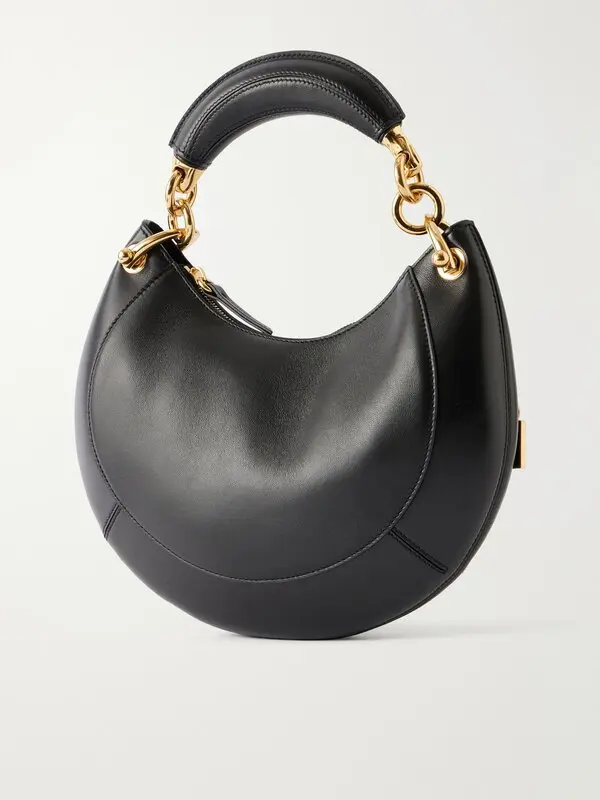 Chloé Banana Leather Shoulder Bag - Black