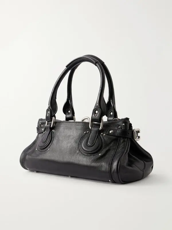 Chloé Paddington Full-grain Leather Shoulder Bag - Black