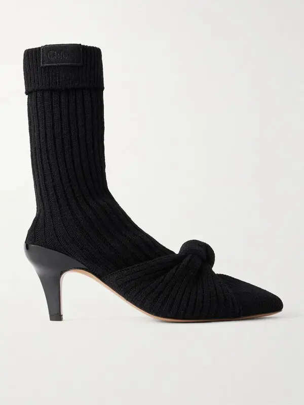 Chloé Knotted Knit Boots