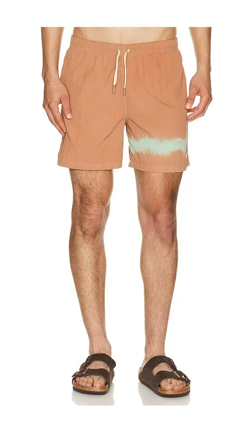 BATHER Madder Blue Overdyed Swim Trunks In . Also - Multi