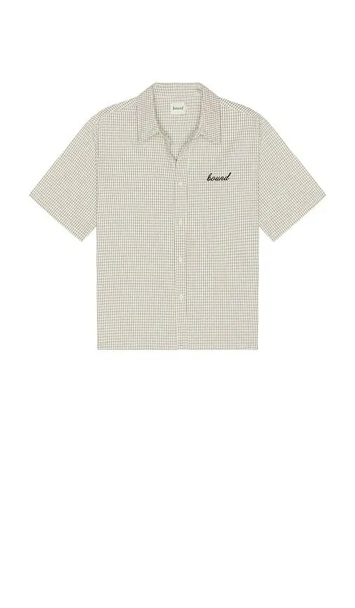 BOUND Gingham Cropped Shirt In . Also - Grey