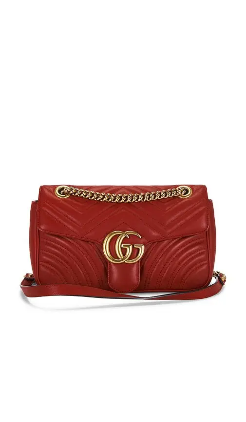 FWRD RENEW Gucci Gg Marmont Shoulder Bag - Red