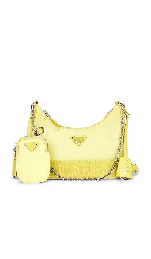FWRD RENEW Prada Re-edition 2005 Re-nylon Shoulder Bag - Yellow