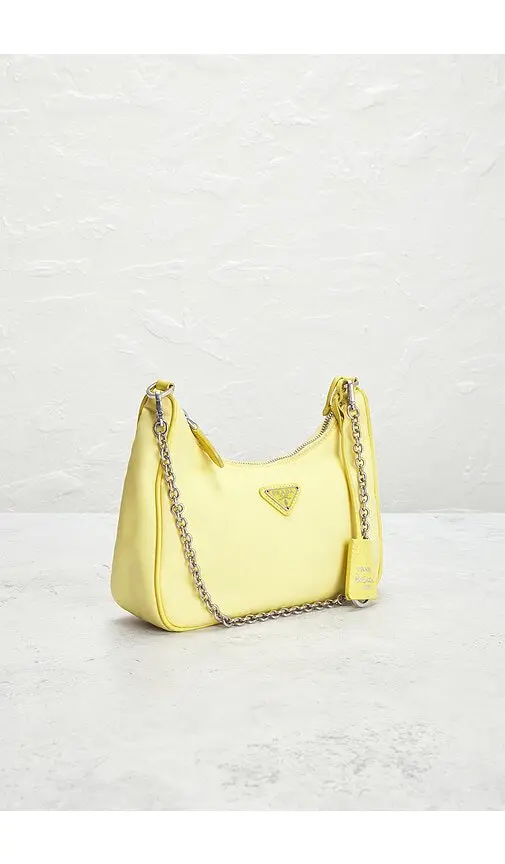 FWRD RENEW Prada Re-edition 2005 Re-nylon Shoulder Bag - Yellow