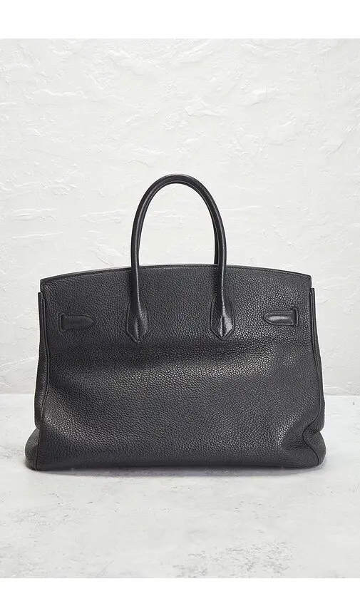 FWRD RENEW Hermes Togo Birkin 35 Retourne Handbag - Black