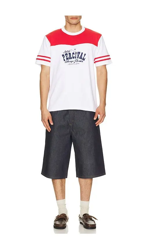 PERCIVAL Cut And Sew Regular Tee In . Also - White